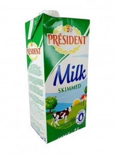 PRESIDENT UHT SKIMMED MILK 0.5% 1LT - Lighthouse Supermarket, Gozo